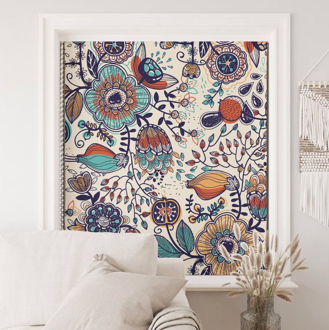 Passion Flower Vintage Window Curtains Blackout, Custom Window Shades ...