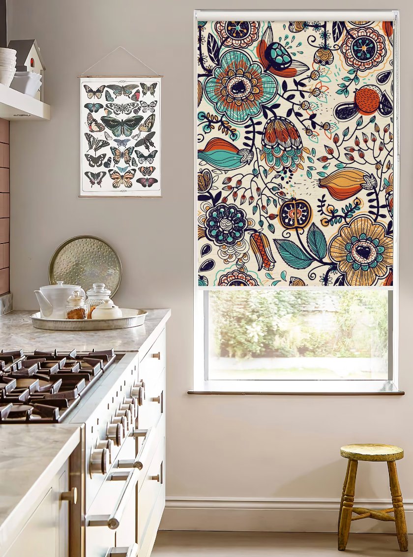 Passion Flower Vintage Window Curtains Blackout, Custom Window Shades ...