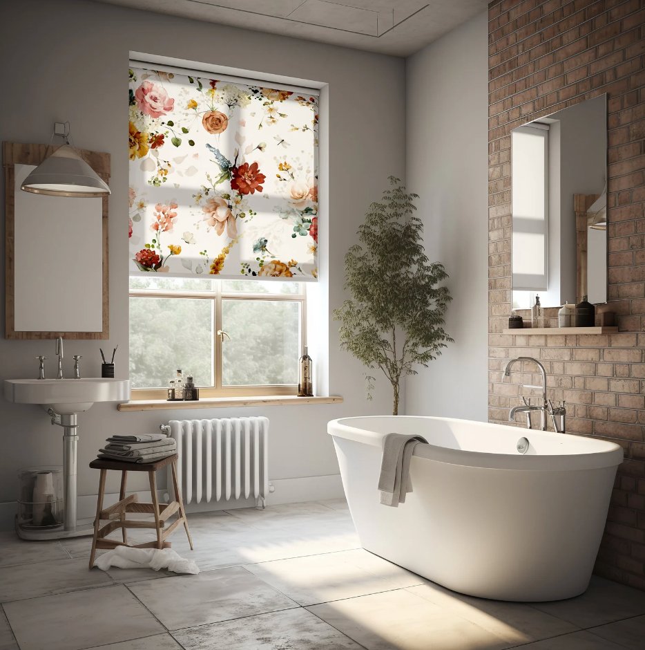 Watercolor Flowers with Peonies Blinds for Window , Cordless Window ...